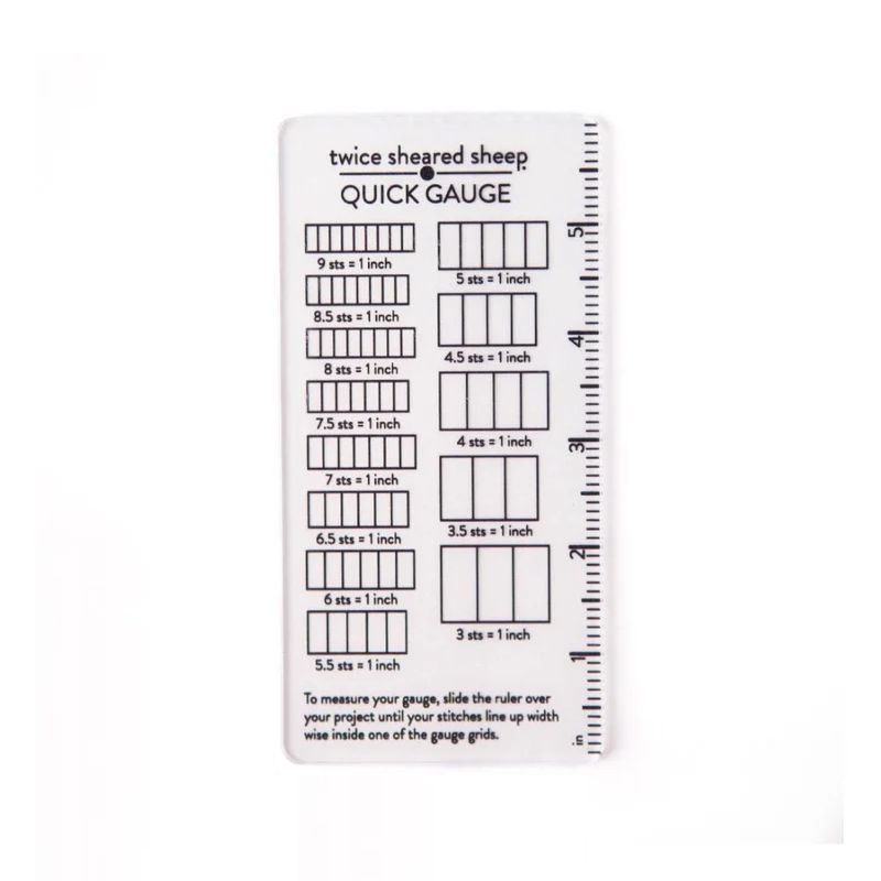 Twice Sheared Sheep- Quick Gauge Ruler – Tea Cozy Yarn Shop